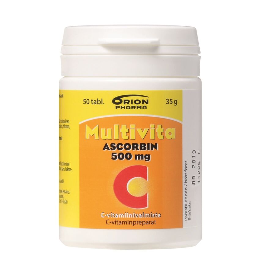 MULTIVITA ASCORBIN 500MG TABL 50 KPL | Yliopiston Apteekki