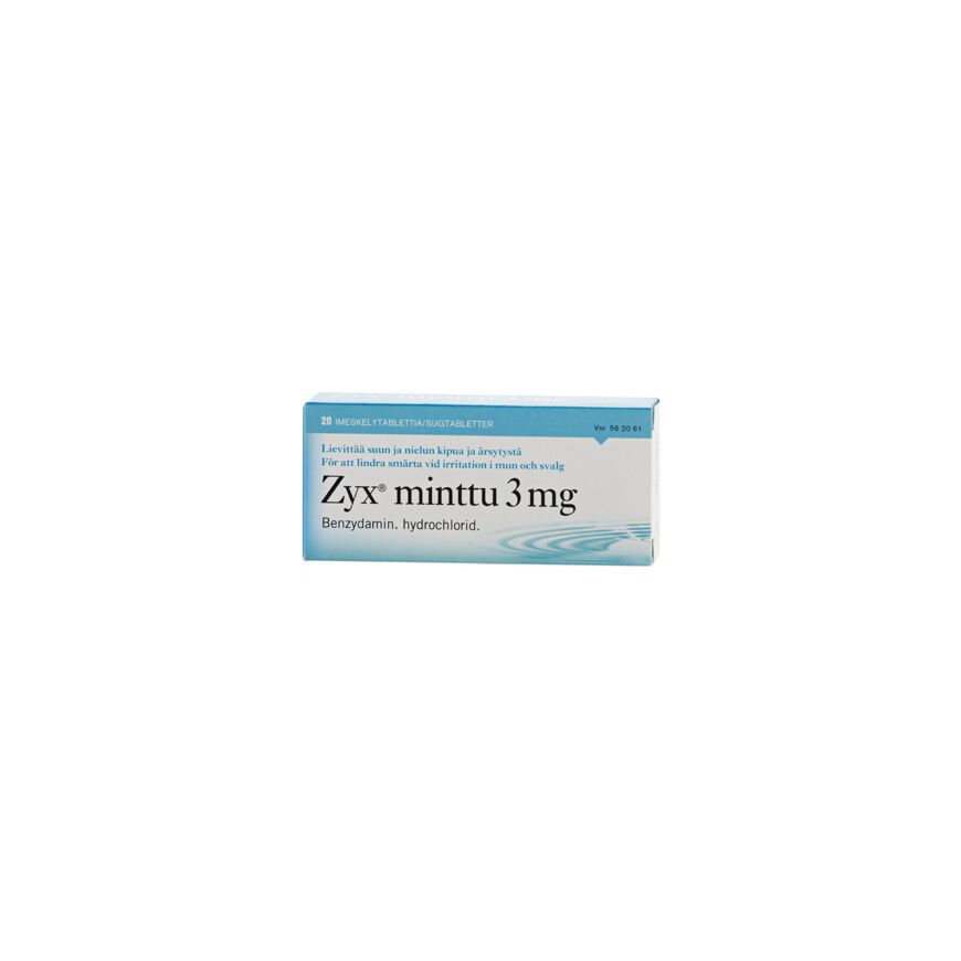 ZYX MINTTU 3 MG IMESKELYTABLETTI 20 fol | Yliopiston Apteekki