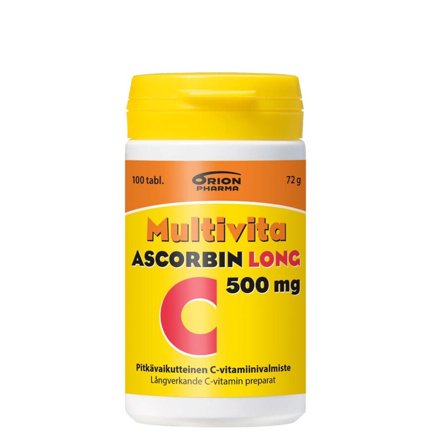 Multivita Ascorbin Long 500 mg | Yliopiston Apteekki
