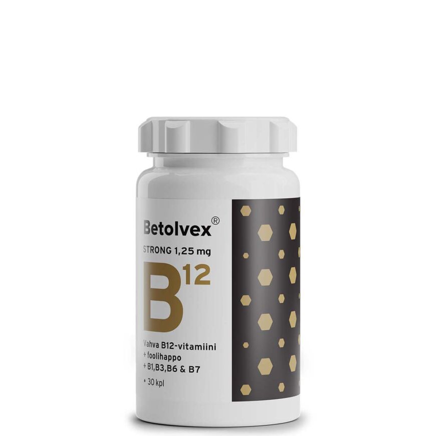 BETOLVEX STRONG B12-VITAMIINI 1,25MG KAPS 30 KPL | Yliopiston Apteekki