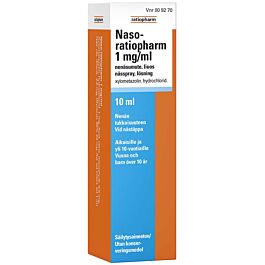 NASO-RATIOPHARM 1 mg/ml NENÄSUMUTE 10 ml | Yliopiston Apteekki