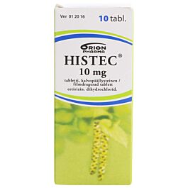 Histec 10 mg tabletti | Yliopiston Apteekki