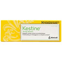 KESTINE 10 mg TABLETTI, KALVOPÄÄLLYSTEINEN 30 fol | Yliopiston Apteekki