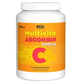 MULTIVITA ASCORBIN 500 MG TABL 200 KPL | Yliopiston Apteekki