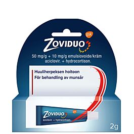 ZOVIDUO 50/10 mg/g EMULSIOVOIDE 2 g | Yliopiston Apteekki