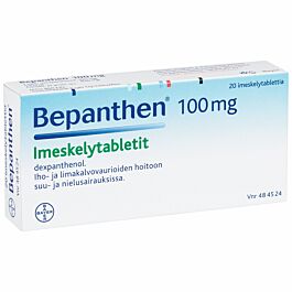 BEPANTHEN 100 mg IMESKELYTABLETTI 20 fol | Yliopiston Apteekki