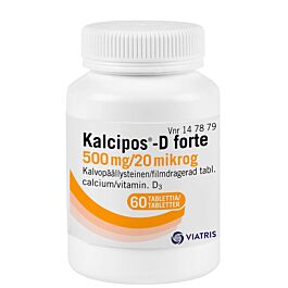 Kalcipos-D Forte 500mg/20mikrog 60 tabl | Yliopiston Apteekki