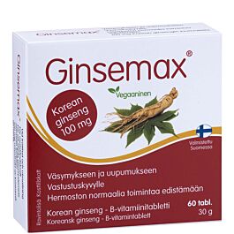 GINSEMAX TABL 60 KPL | Yliopiston Apteekki