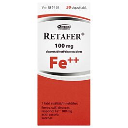 RETAFER DEPOTTABLETTI 100MG | Yliopiston Apteekki