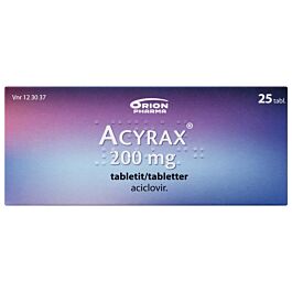 ACYRAX 200 MG 25 tablettia | Yliopiston Apteekki