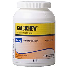 CALCICHEW APPELSIINI 500 mg PURUTABLETTI 100 kpl | Yliopiston Apteekki