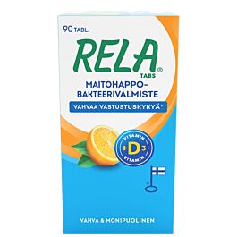 RELA TABS APPELSIINI + D3 TABL 90 kpl | Yliopiston Apteekki