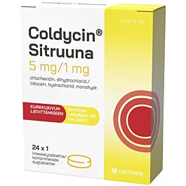 COLDYCIN SITRUUNA 5/1 mg 24 x 1 fol | Yliopiston Apteekki